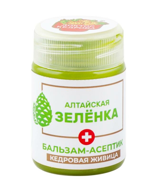 Алтайская зеленка, бальзам-асептик, 50 миллилитров, (Доктор Кедрова)