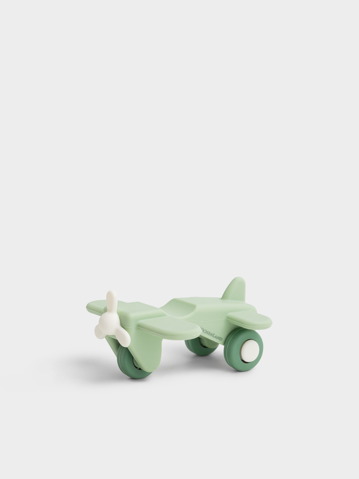 Игрушка, 11х5 см, силикон, зеленый, Самолет, Kiddy, Kuchenland
