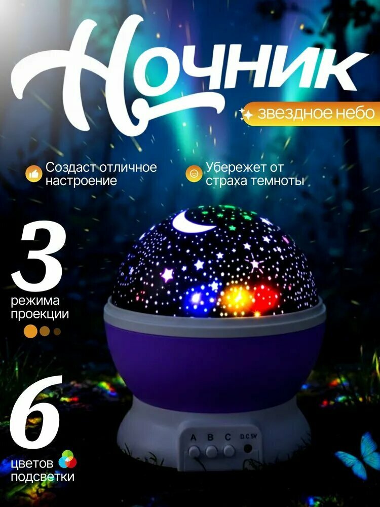 Ночник детский; ночник звездное небо; проектор звездного неба;