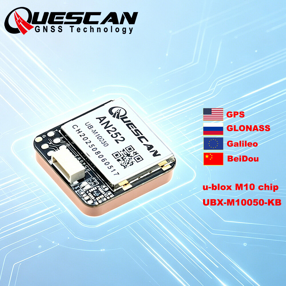 QUESCAN AN252 u-blox M10 10 Гц GPS ГЛОНАСС GNSS Модуль ublox10 GPS ГЛОНАСС Galileo Beidou Антенный приемник INAV BF AP