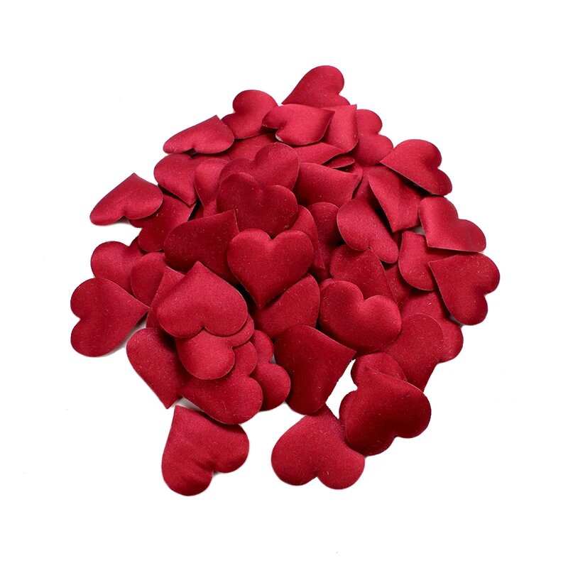 Красные сердечки-конфетти из губчатой ткани, 300 шт, Claret