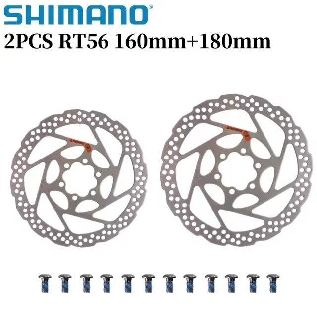 SHIMANO RT56 Диски тормозные 160+180 мм, 2 шт.
