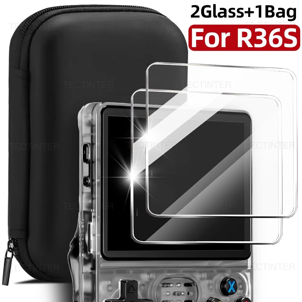 Чехол и 2 пленки для R36S, цвет: 2PCS 1 Bag