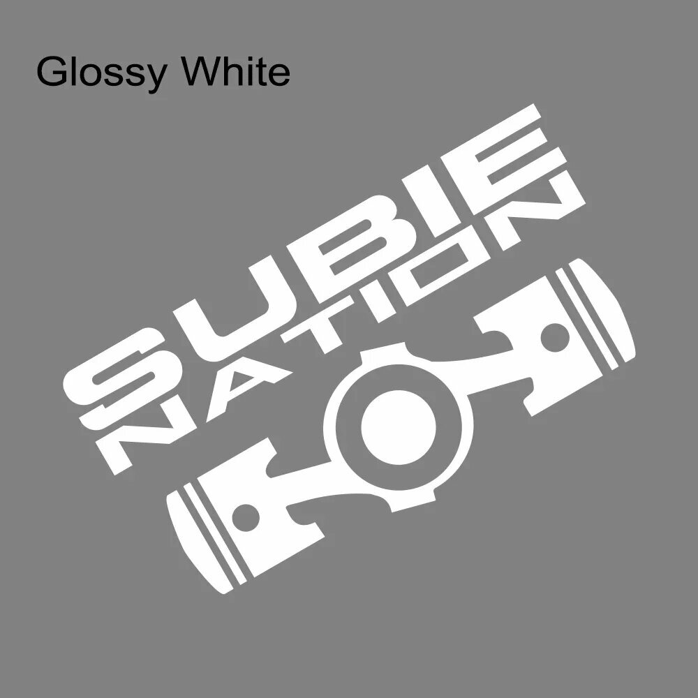 Наклейка SUBIE Nation Glossy White для Subaru