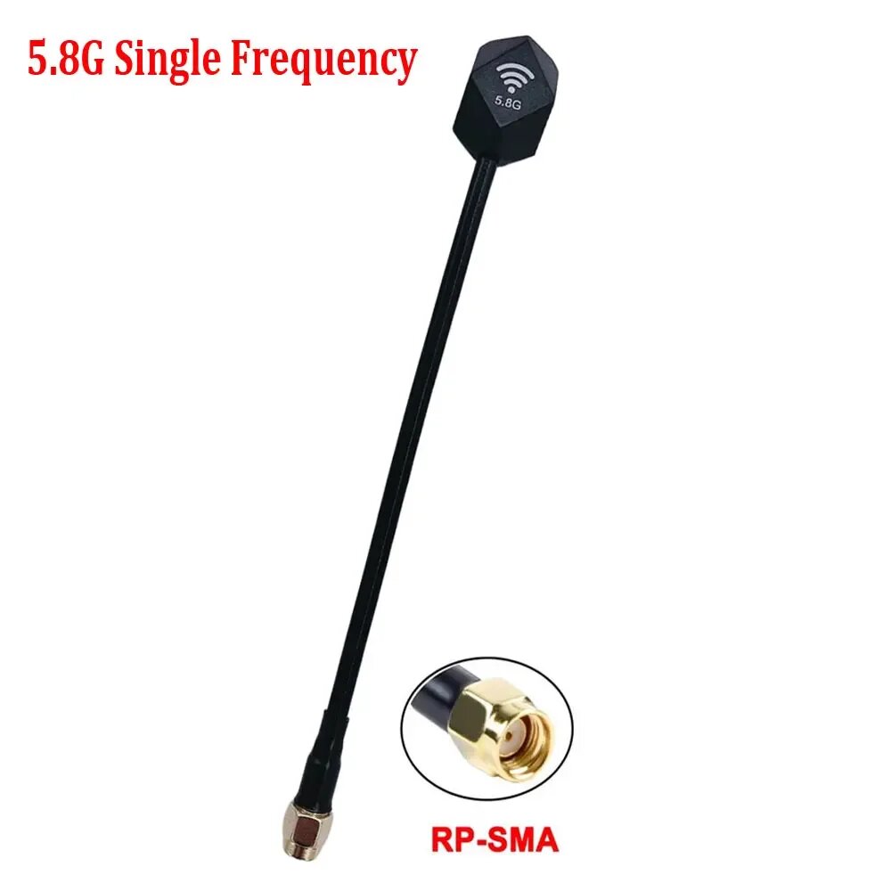 Двухчастотная антенна 4.9G/5.8G 3dBi для FPV дронов 5.8G Black RPSMA