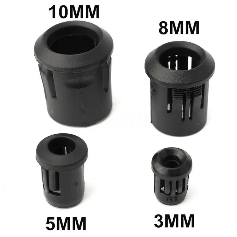 Держатели для светодиодов, черные, пластик, 3/5/8/10 мм 8mm, 100pcs