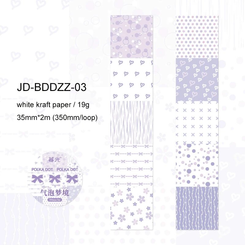 Изолента сиреневая JIANWU Ploka Dot JD-BDDZZ-03