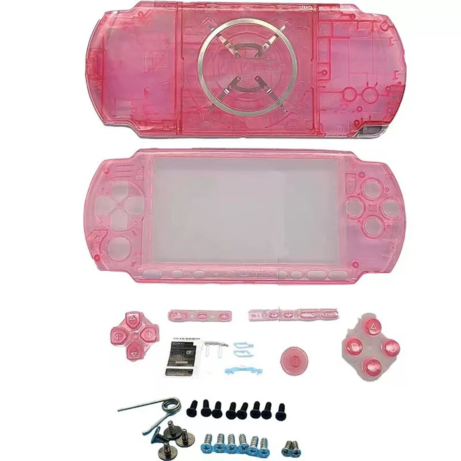 Корпус для PSP3000 прозрачный, зеленый — фото 1