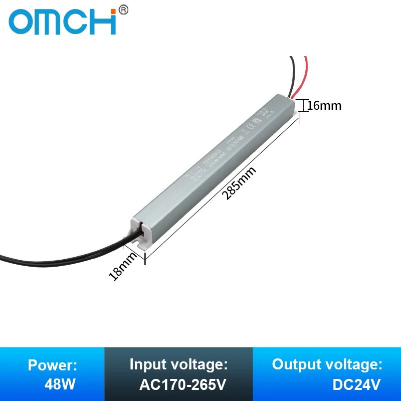 OMCH Блок питания 48W 24V для светодиодной ленты