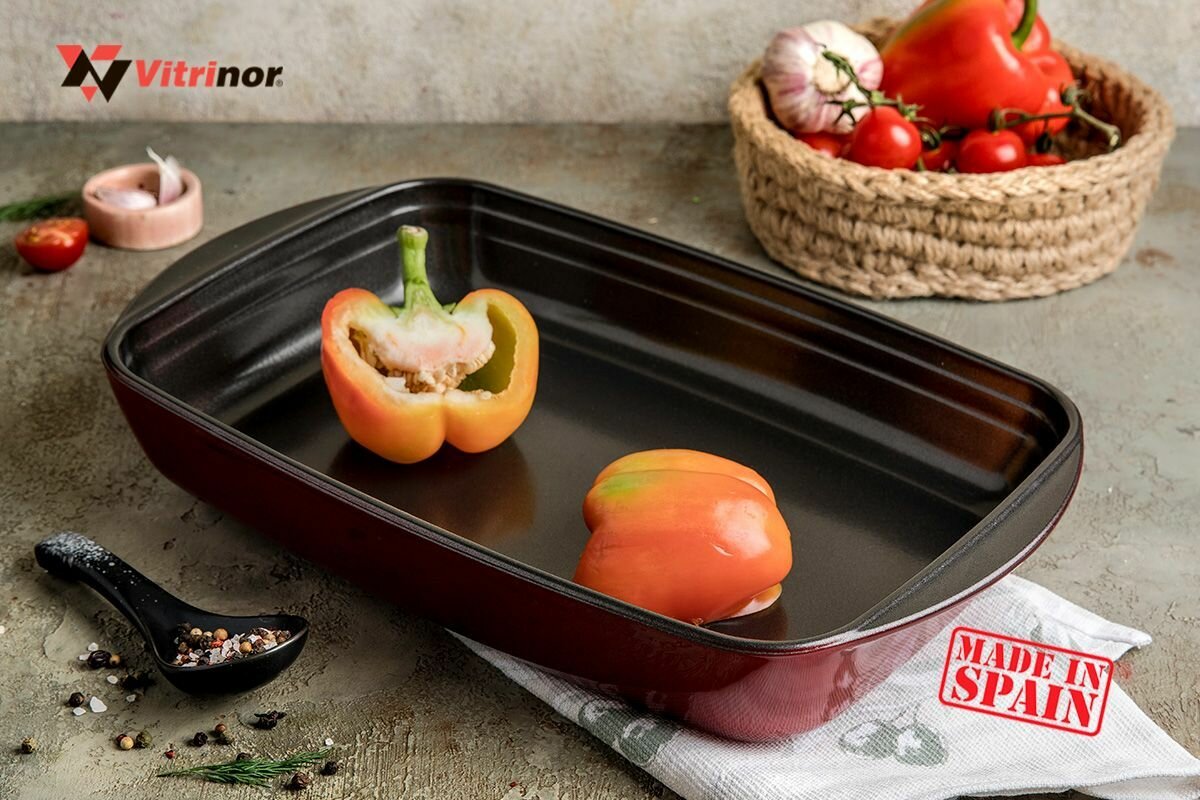 Форма для выпечки прямоугольная красная Vitrinor 35*22*5