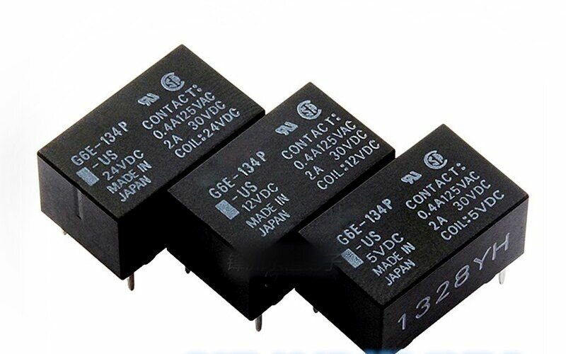 G6E-134P-US 24DC, Реле электромеханическое, сигнальное 24 VDC 200 mW THD, Omron