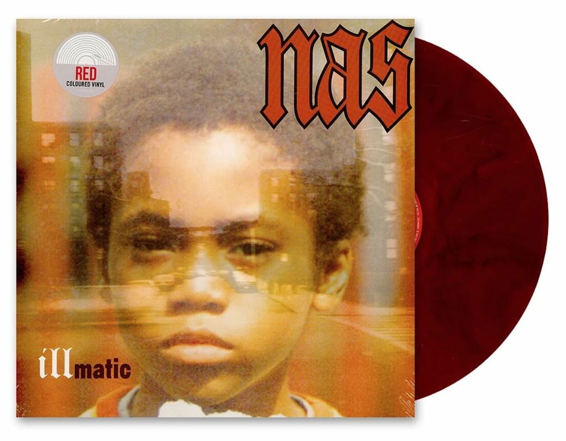 Nas - Illmatic (Red Marbled Limited Edition) Цвет Красно-Черный Мрамор Виниловая Пластинка