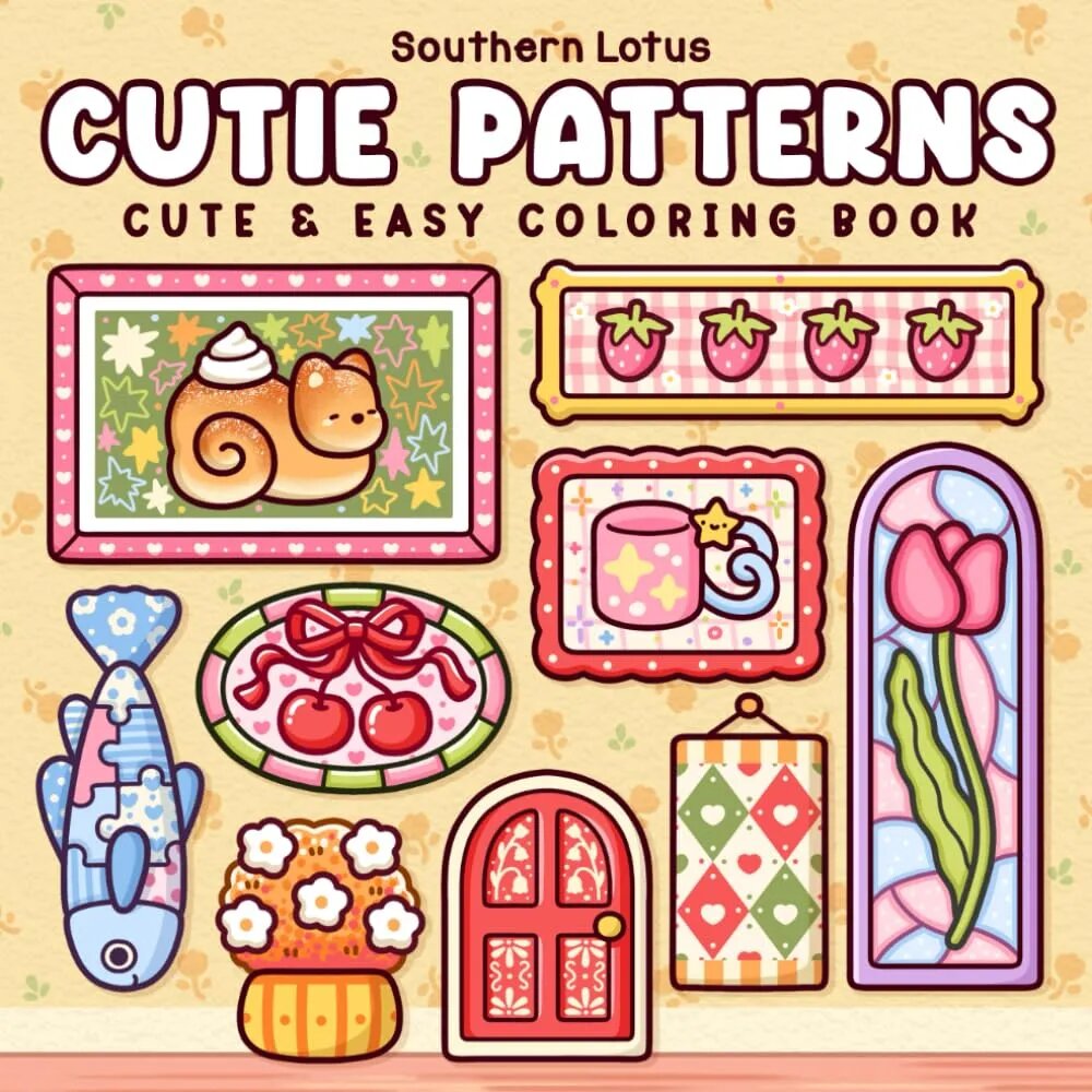 Раскраска антистресс для взрослых и подростков Coco Wyo -CUTIE PATTERNS 166