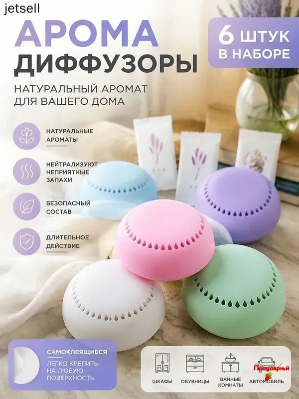 Самоклеящийся ароматизатор воздуха с 6 сменными ароматами для дома и помещений сменные ароматы для дома самоклеящийся