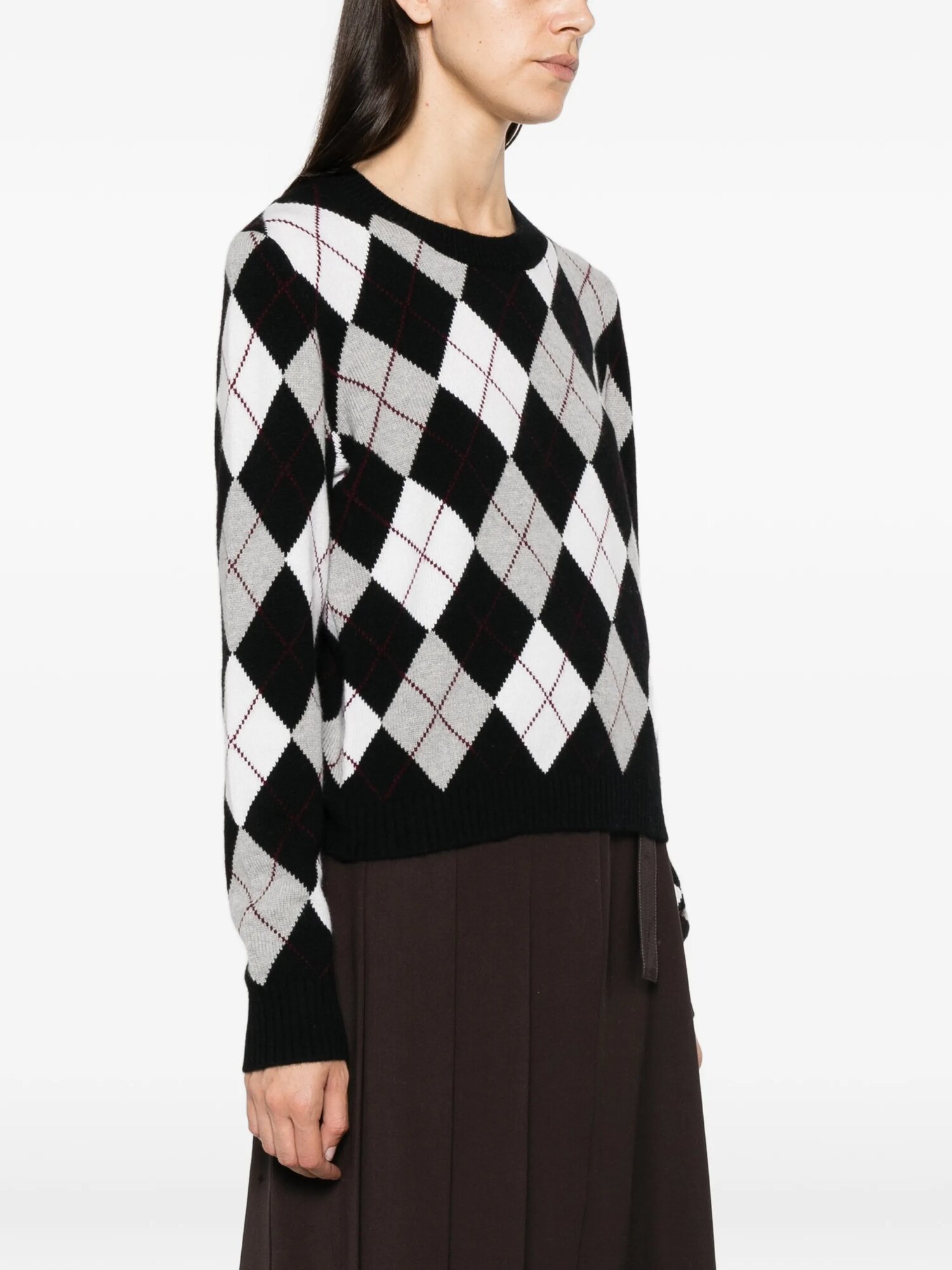 Свитер Lisa Yang Antoni argyle-pattern sweater, размер S-M, , black — фото 1