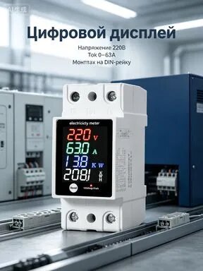 Яркий светодиодный индикатор с креплением на ДИН-рейку для мониторинга сети
