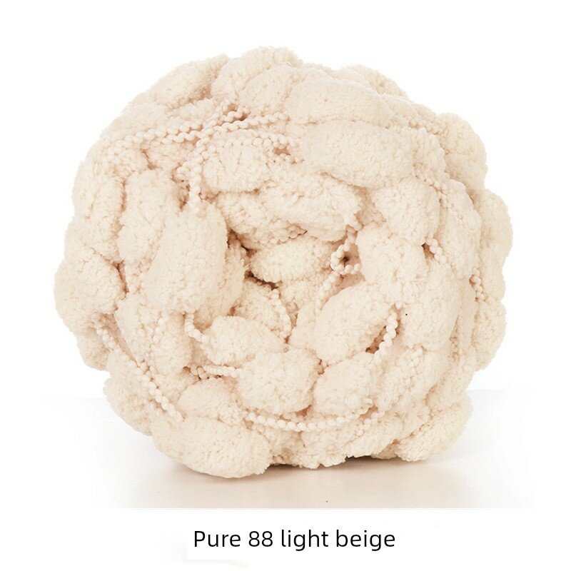 Грубая вязальная пряжа цвета Light Beige, 25 метров на моток для декора стен