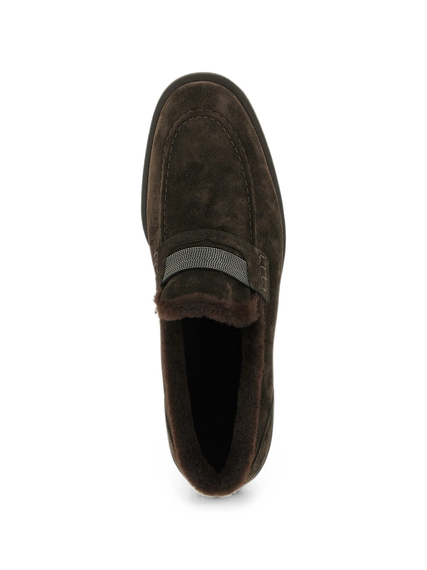 Лоферы BRUNELLO CUCINELLI Suede loafers, размер 38 — фото 1