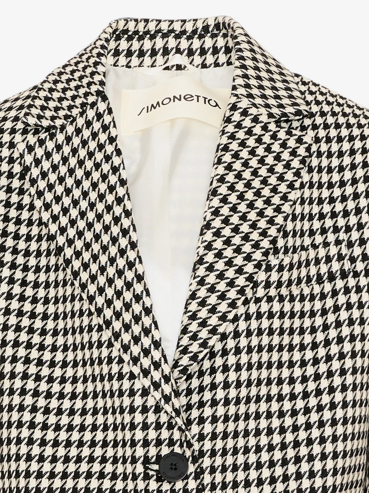 Куртка Simonetta Houndstooth heart-patch jacket, размер 4 года, черный/серый металик — фото 1