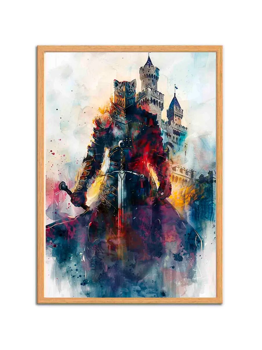 Рыцарь-зверь-ягуар 1, Плакат 30x42см