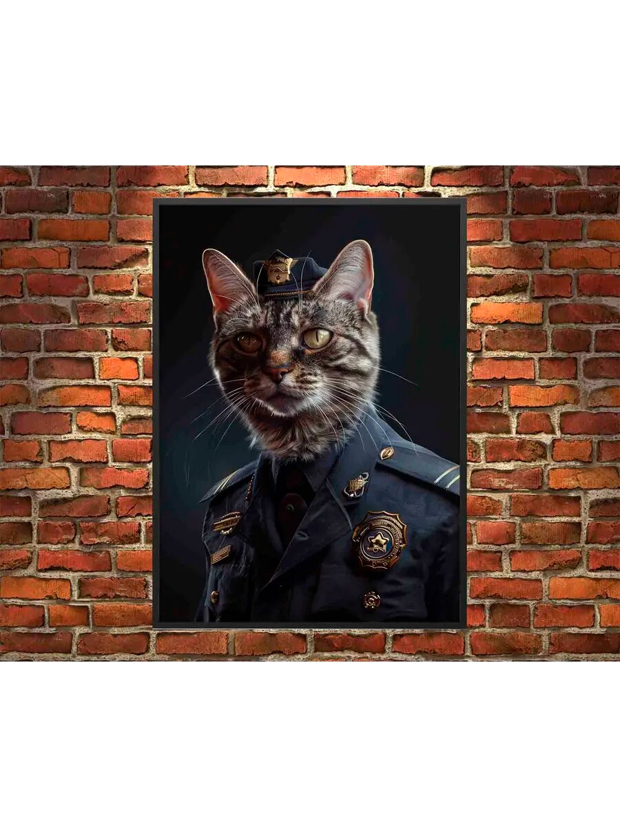 Американский жесткошерстный кот-полицейский 3, Плакат 30x42