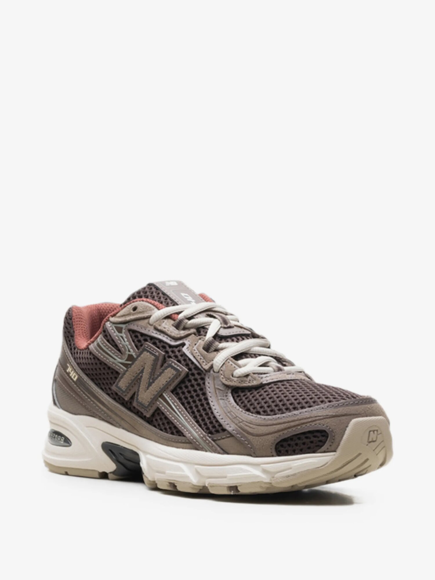 Кроссовки New Balance 740, размер 10 US, коричневый/серый/оранжевый — фото 1