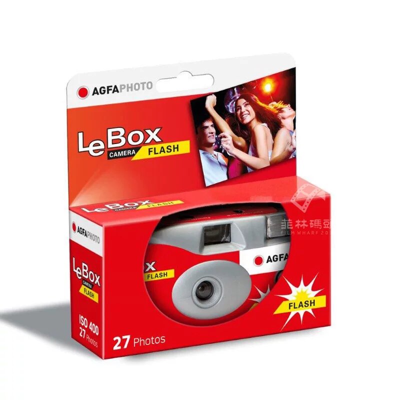 AGFA 400 Красная пленка 27 снимков с вспышкой, классическая одноразовая камера