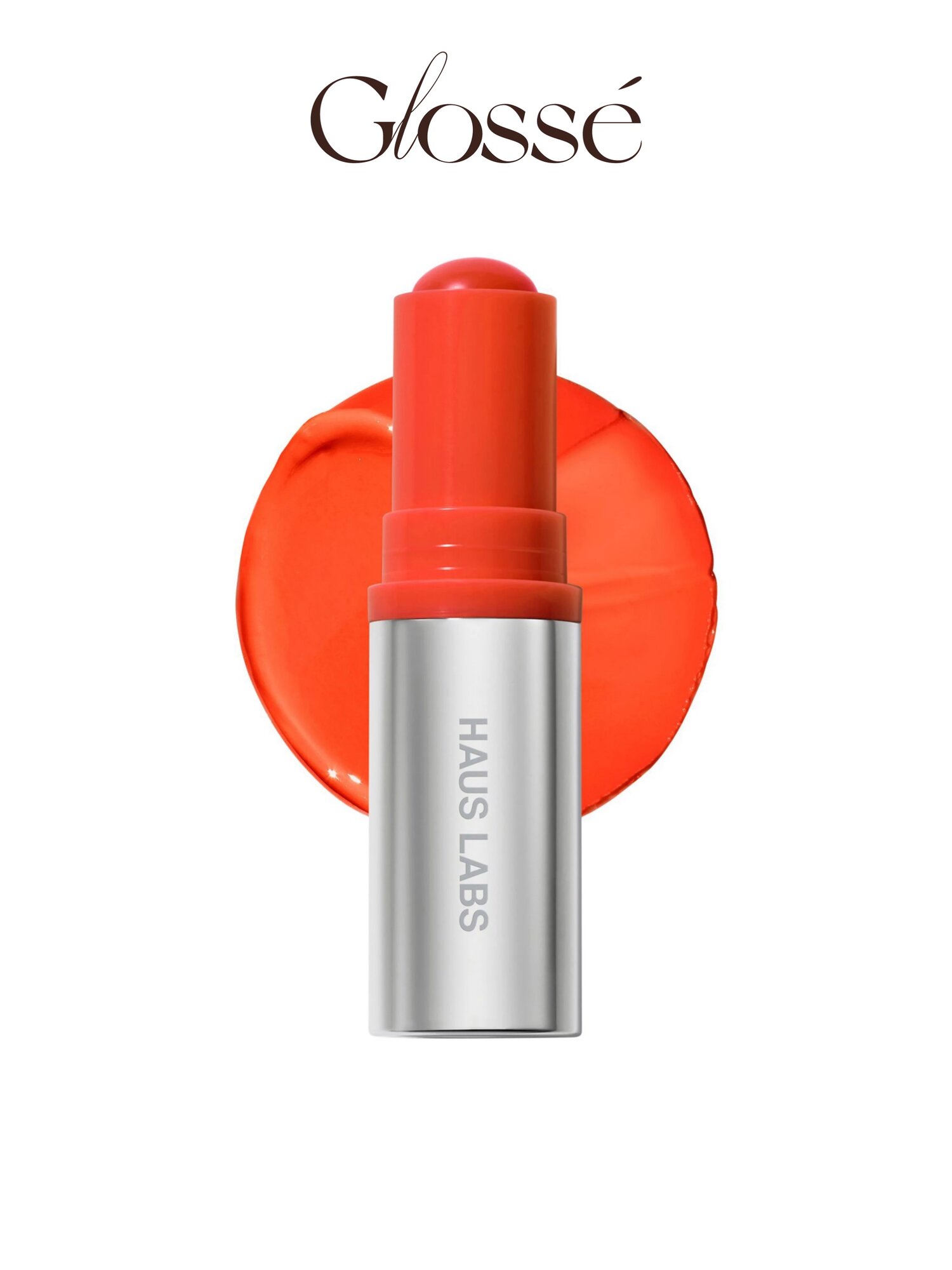 HAUS LABS румяна в стике Color Fuse Longwear Hydrating Glassy Lip Cheek Blush Balm Stick, оттенок Glassy Tangelo, 5 гр.