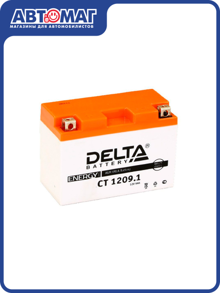 Аккумулятор DELTA CT1209.1 (YT9B-BS) для скутера, мотоцикла, квадроцикла DELTA DELTA-CT1209.1