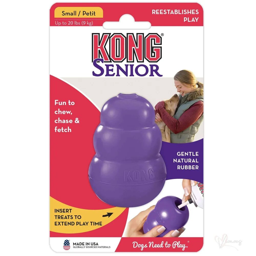 Игрушка KONG Senior Dog для маленьких собак фиолетового цвета