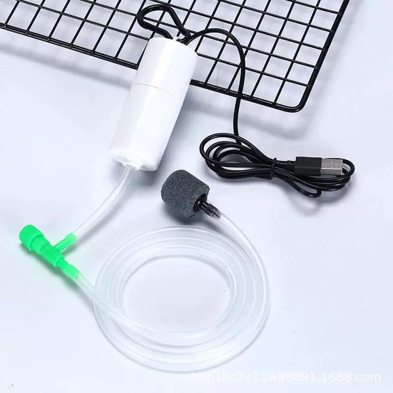 Компактный мини-5В белый USB-насос для аэрации с регулятором воздушного потока