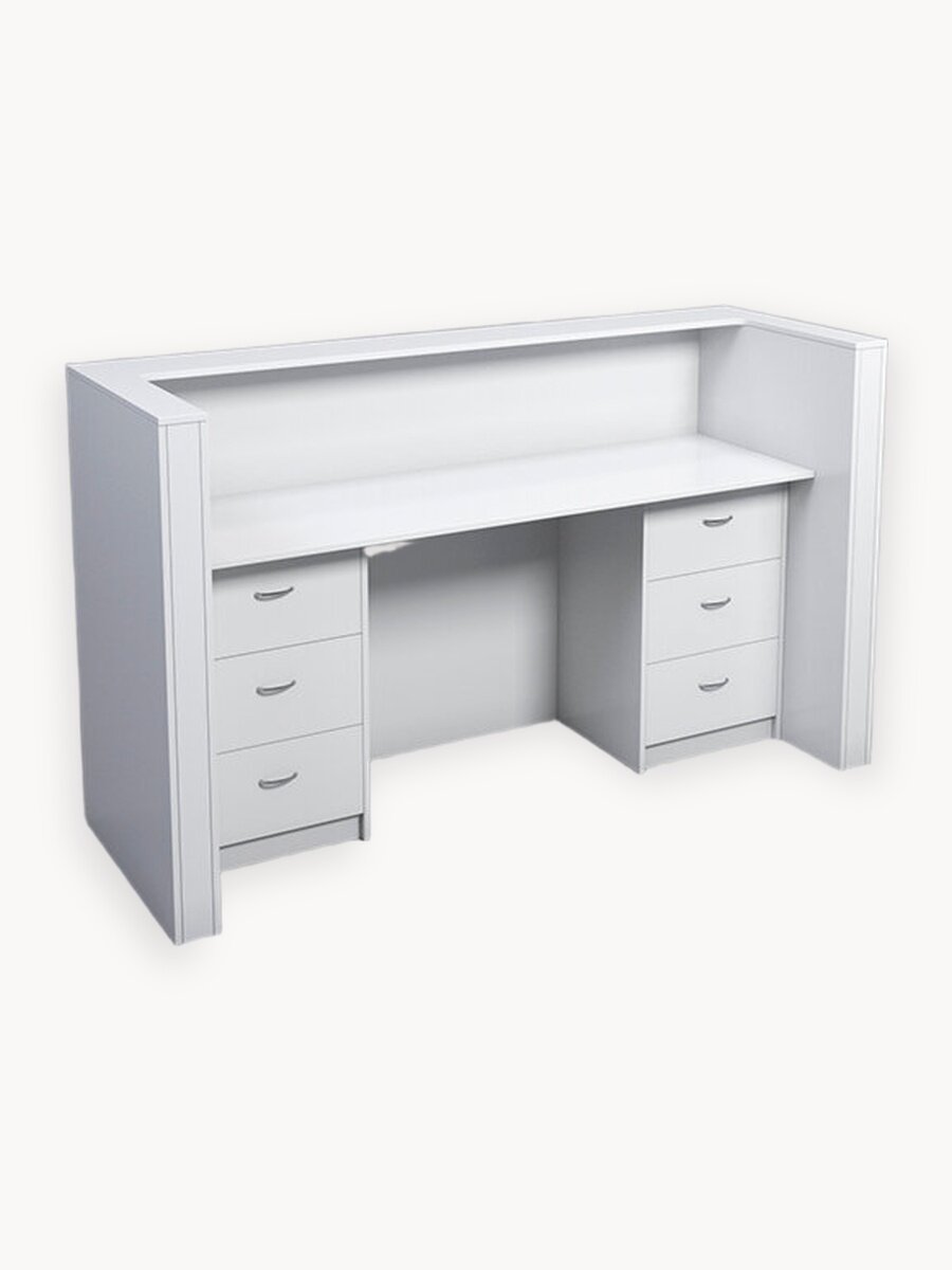 Кассовый модуль ПВЗ Яндекс. Маркет шириной 1850мм, с двумя тумбочками