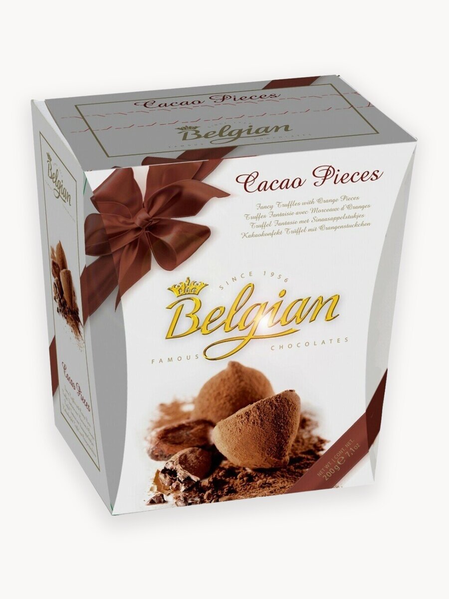Шоколадные трюфели THE BELGIAN со вкусом какао /картон/ 200г