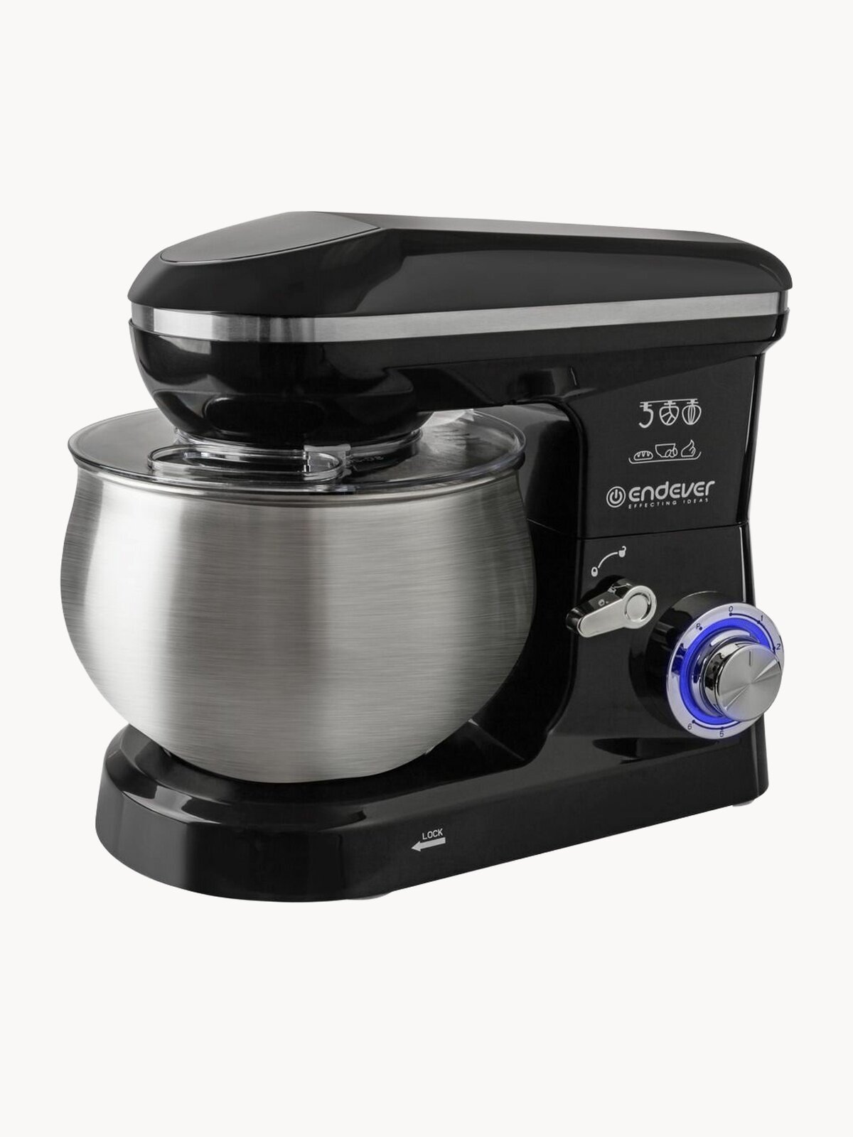 Планетарный миксер Endever Sigma-58, 1600 Вт, 5литров чаша, защита от брызг