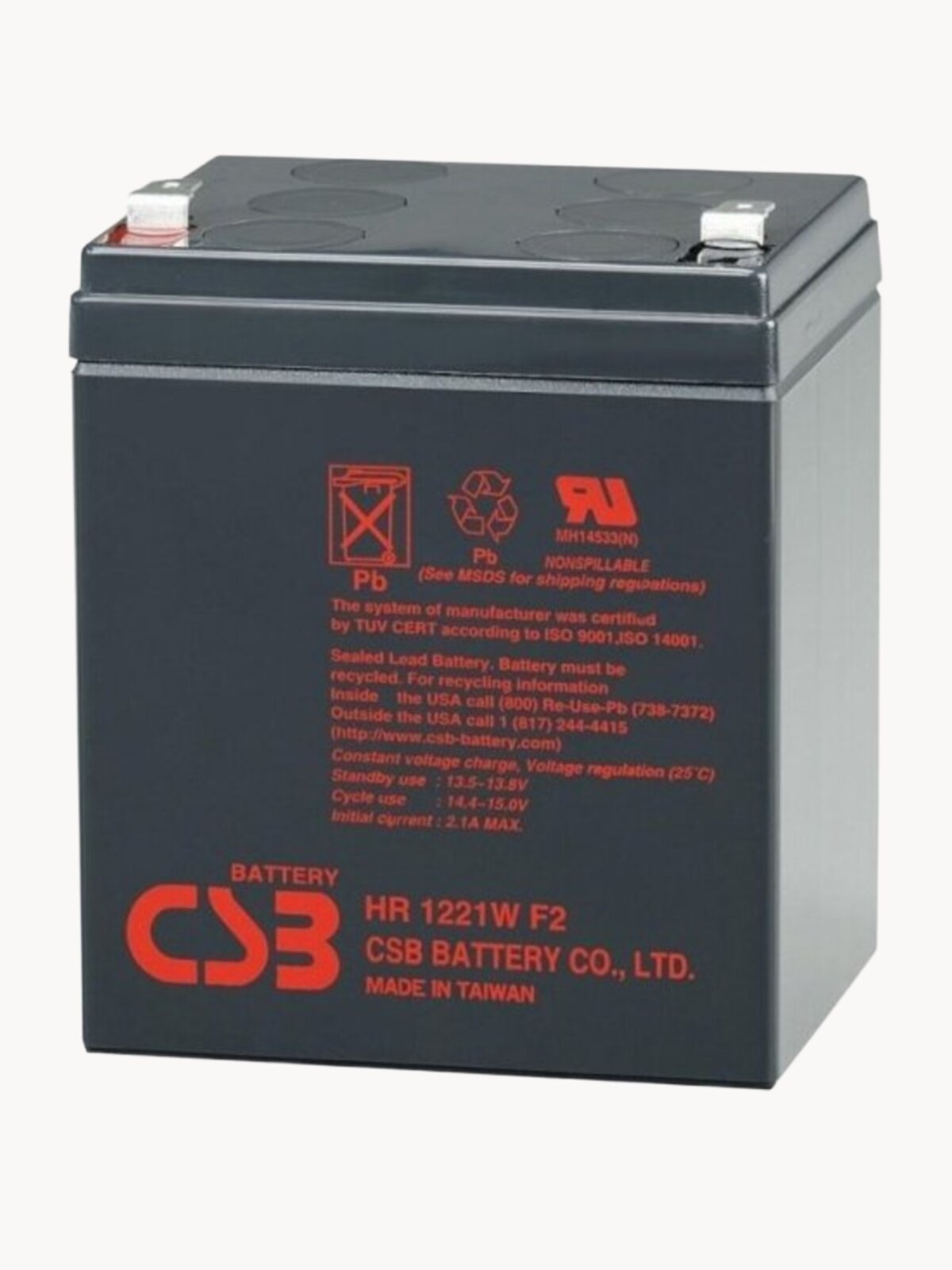 Аккумуляторная батарея Csb 12V/5Ah HR1221WF2
