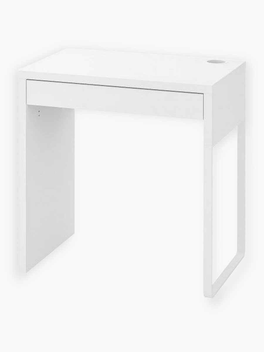 Стол письменный, компьютерный с выдвижным ящиком микка (MICKE IKEA), 73x75х50 см, белый