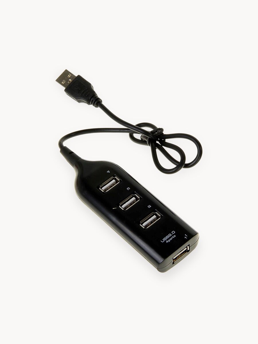 USB-разветвитель (HUB) Luazon HGH-63009, на 4 порта, цвет микс