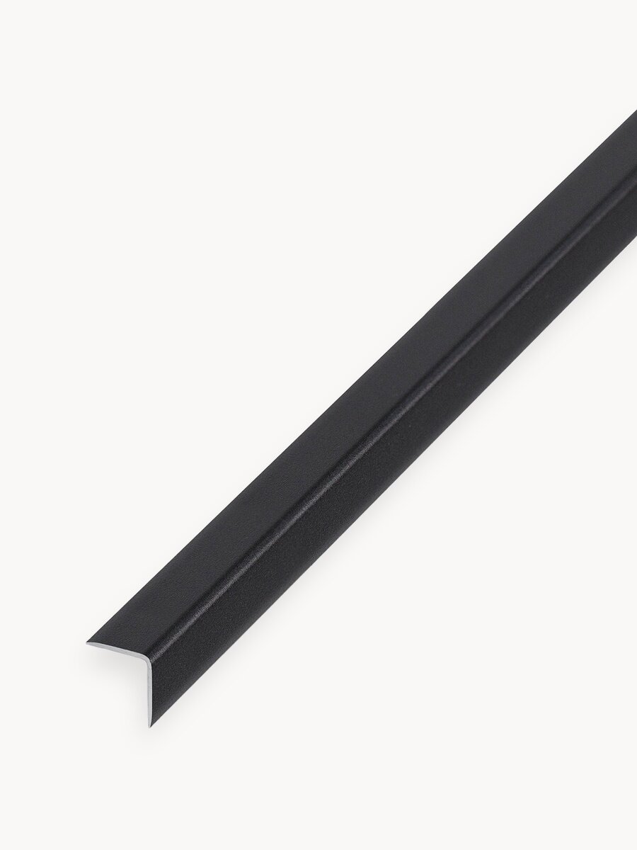 Уголок алюминиевый 10x10 мм, длина 2,7 м, профиль угловой внешний Профиль-ОПТ ПН-10x10, черный муар 34