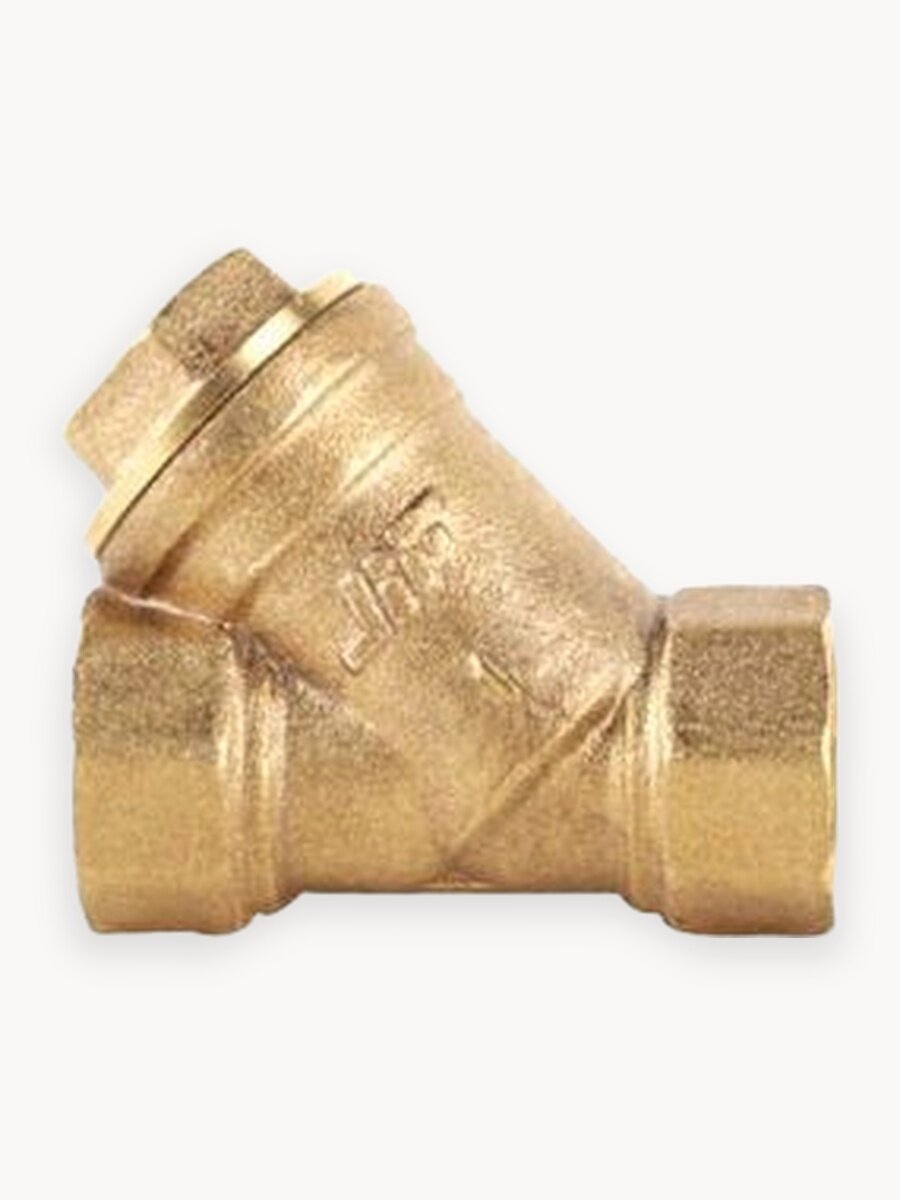 Фильтр механической очистки JIF 314 муфтовый (ВР/ВР), латунь, со сливом Ду 20 (3/4")