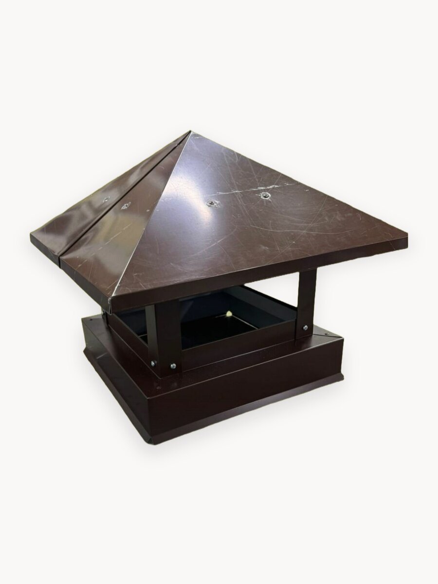 Зонт дымовой, Дымник, флюгарка 520х520мм Ral 8017