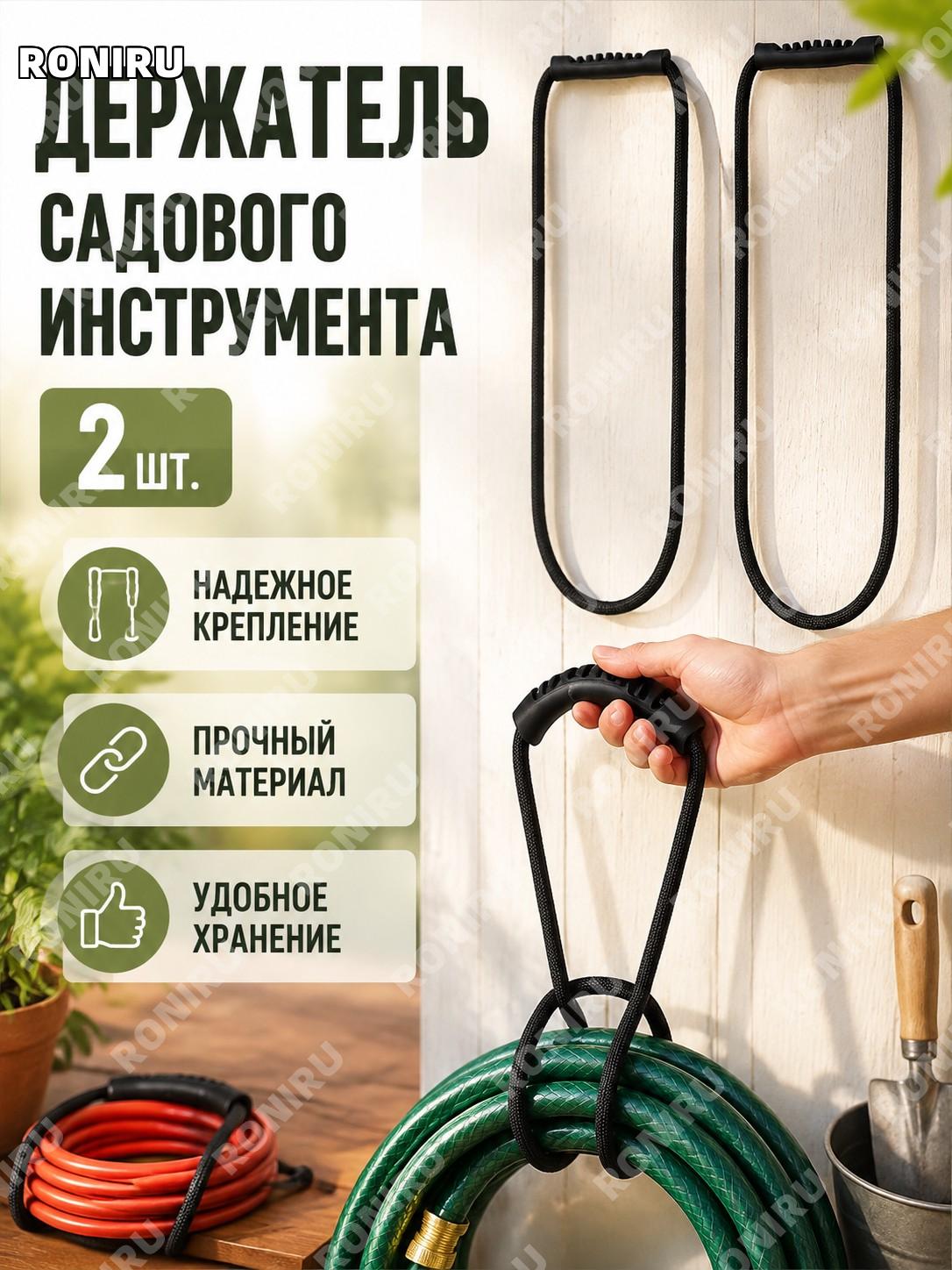 Держатель садового инструмента, 2 шт органайзер для хранения садовых принадлежностей и инвентаря для дома и участка