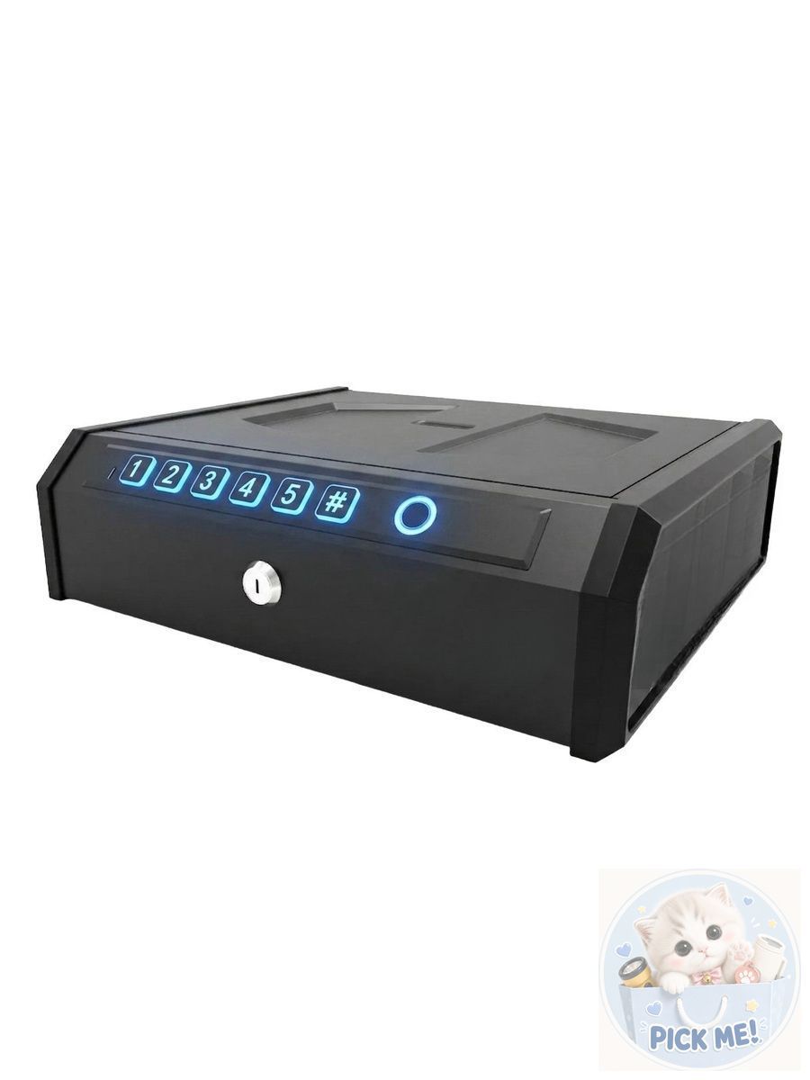 Электронный сейф со сканером отпечатка пальца Smart Fingerprint Safe Box CCK1-1 Black