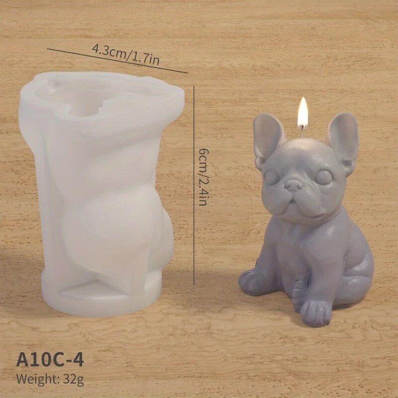 Силиконовая Форма Для 3D-свечей В Виде Животных (собака), Для Ароматических Свечей, Рукоделия, Милых Подарков