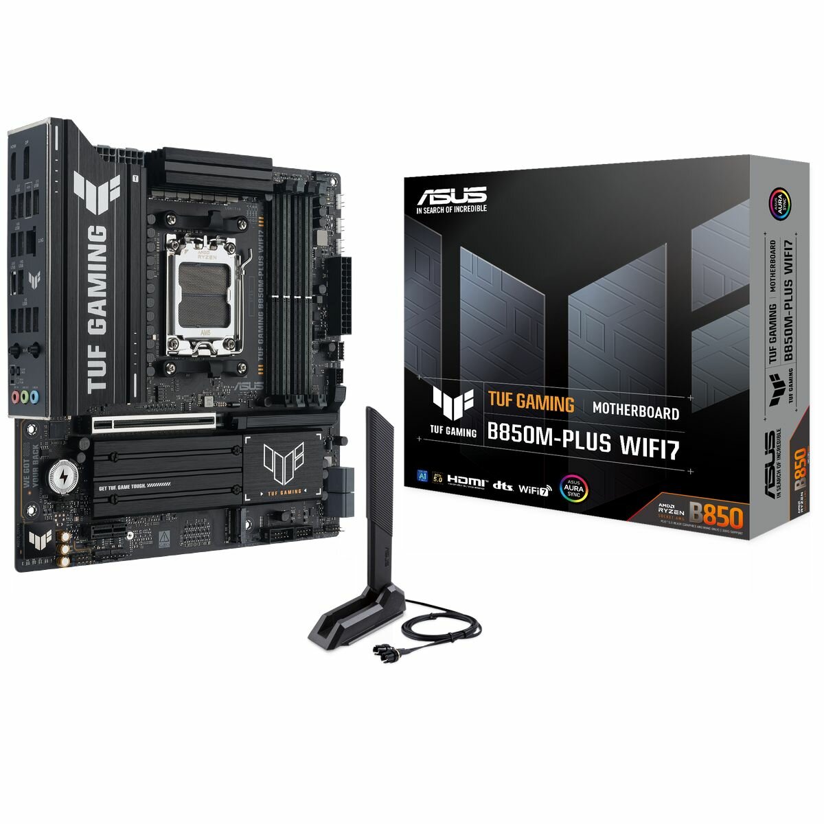 Материнская плата ASUS TUF GAMING B850M-PLUS WIFI7, AM5, AMD B850, Micro-ATX, RTL (90MB1MU0-M0EAY0)