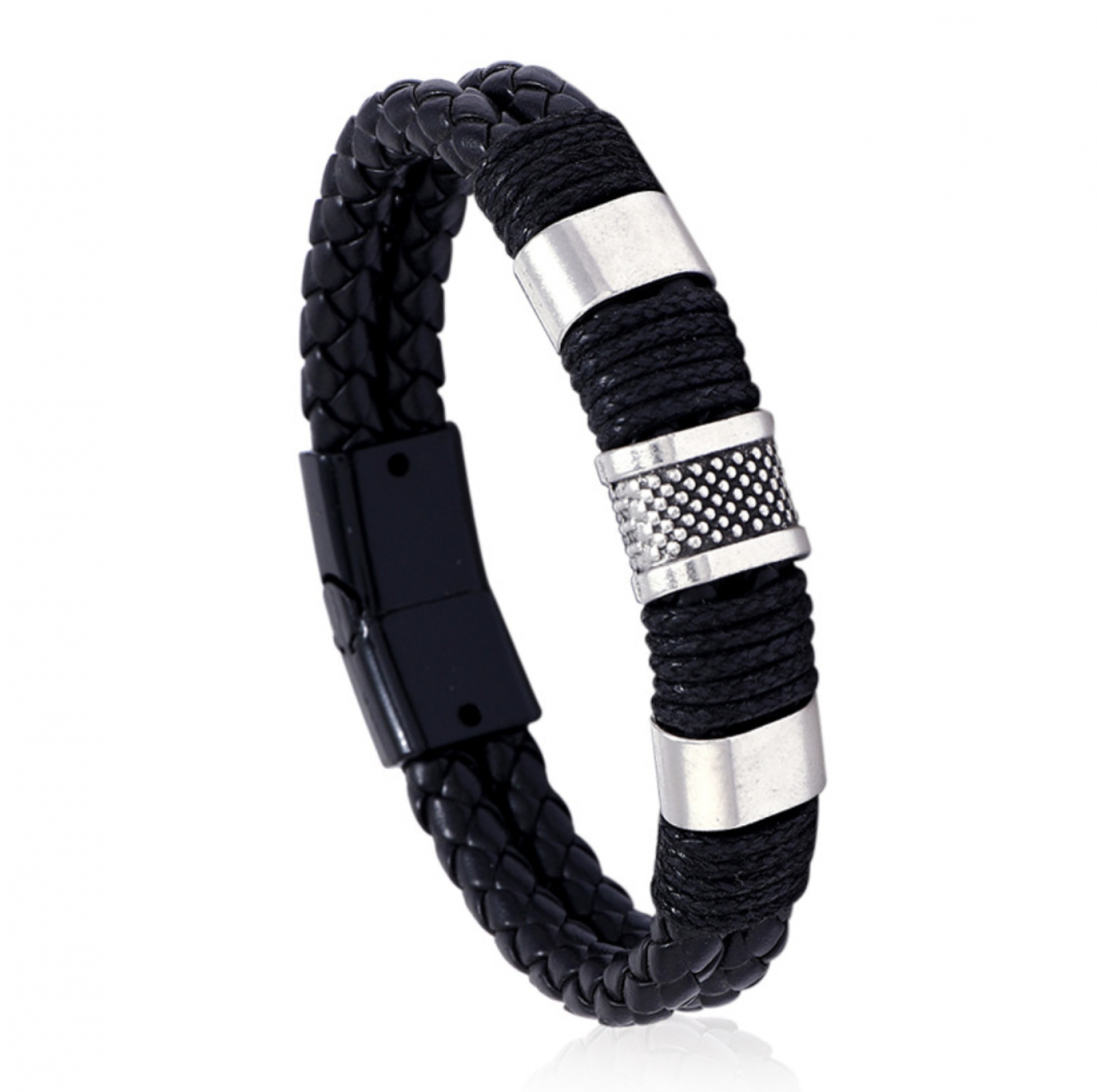 Плетеный браслет, металлическая крошка