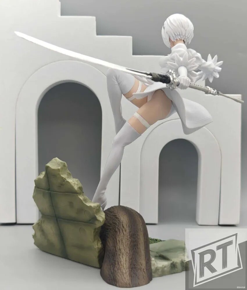 Фигурка NieR: Automata YoRHa No. 2 Type B 2B 25см из ПВХ, коллекционная модель для фанатов аниме — фото 1