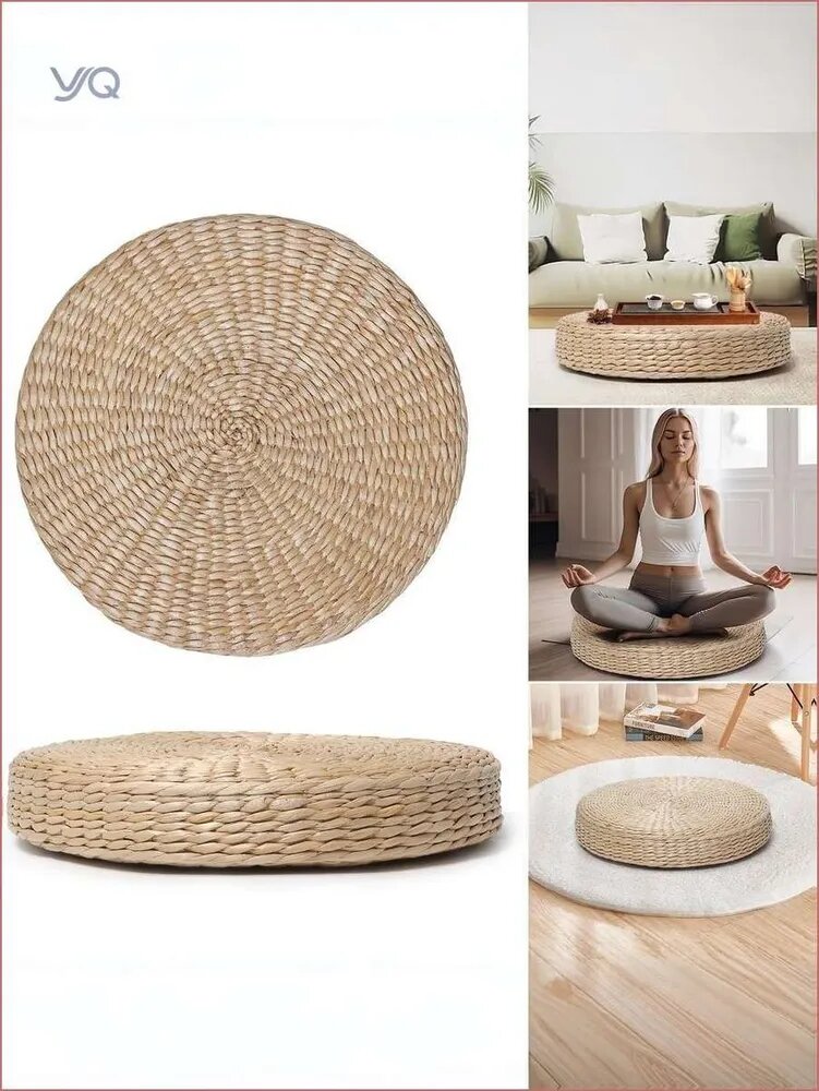 Tatami 40 см, подушка для медитации и йога ручной работы