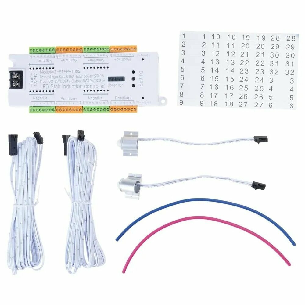 32-канальный контроллер LED-освещения для лестниц с датчиком движения