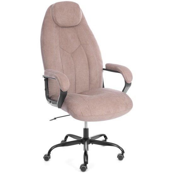 Кресло Tetchair Boss metalBL (22) ткань, светло-коричневый, KUB 03