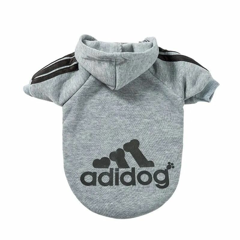 Adidog, S-9XL, Толстовки для собак, Одежда для домашних животных, Зимняя куртка для собак(L, серый, Gray)--Новая модель